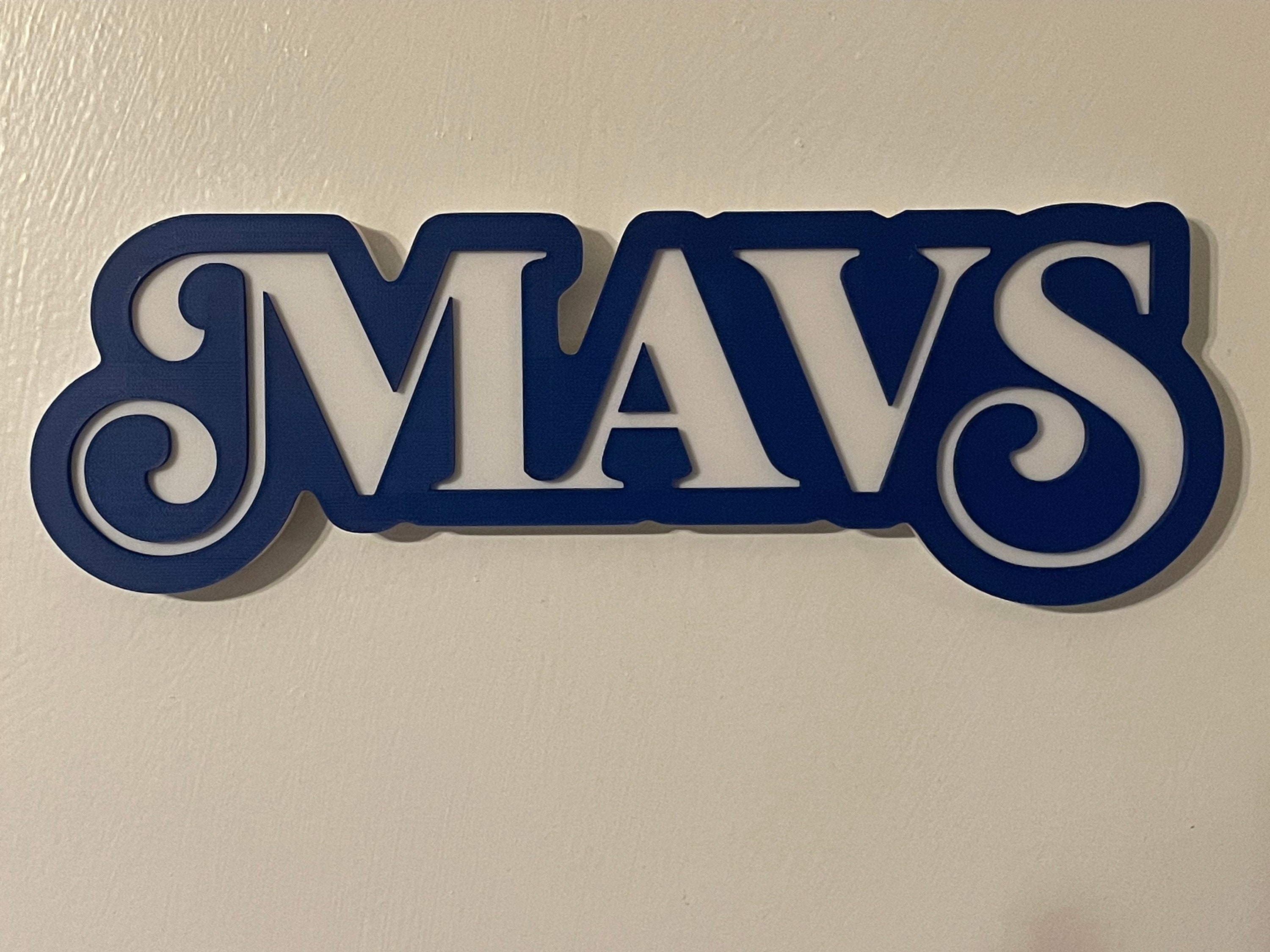 Dallas Mavericks 2023-2024 City Edition 3D Logo Wall Art, Mavs, NBA ...