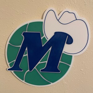 Dallas Mavericks Original 80s 3D Logo Wall Art, Mavs, NBA, Luka Doncic ...