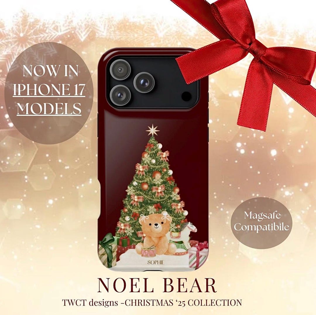 Noel Christmas Bear Holiday Tree Phone Case, Personalized Gift, TWCT ...