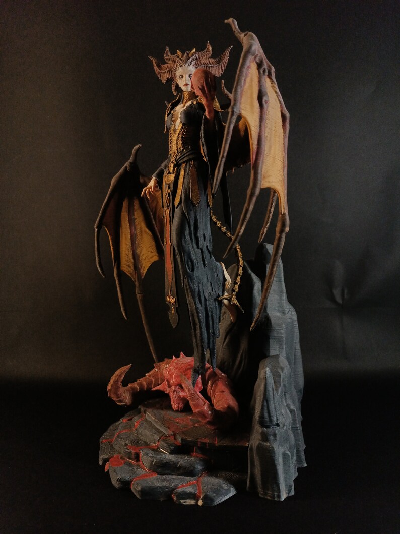 Diablo 4 Lilith Figure, 8k Resin Statue Dark Fantasy Gaming Collectible ...