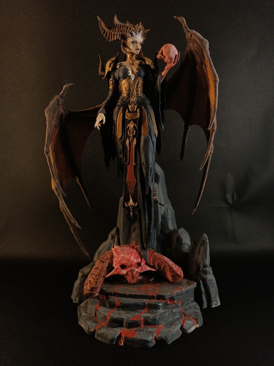 Diablo 4 Lilith Figure, 8k Resin Statue Dark Fantasy Gaming Collectible ...