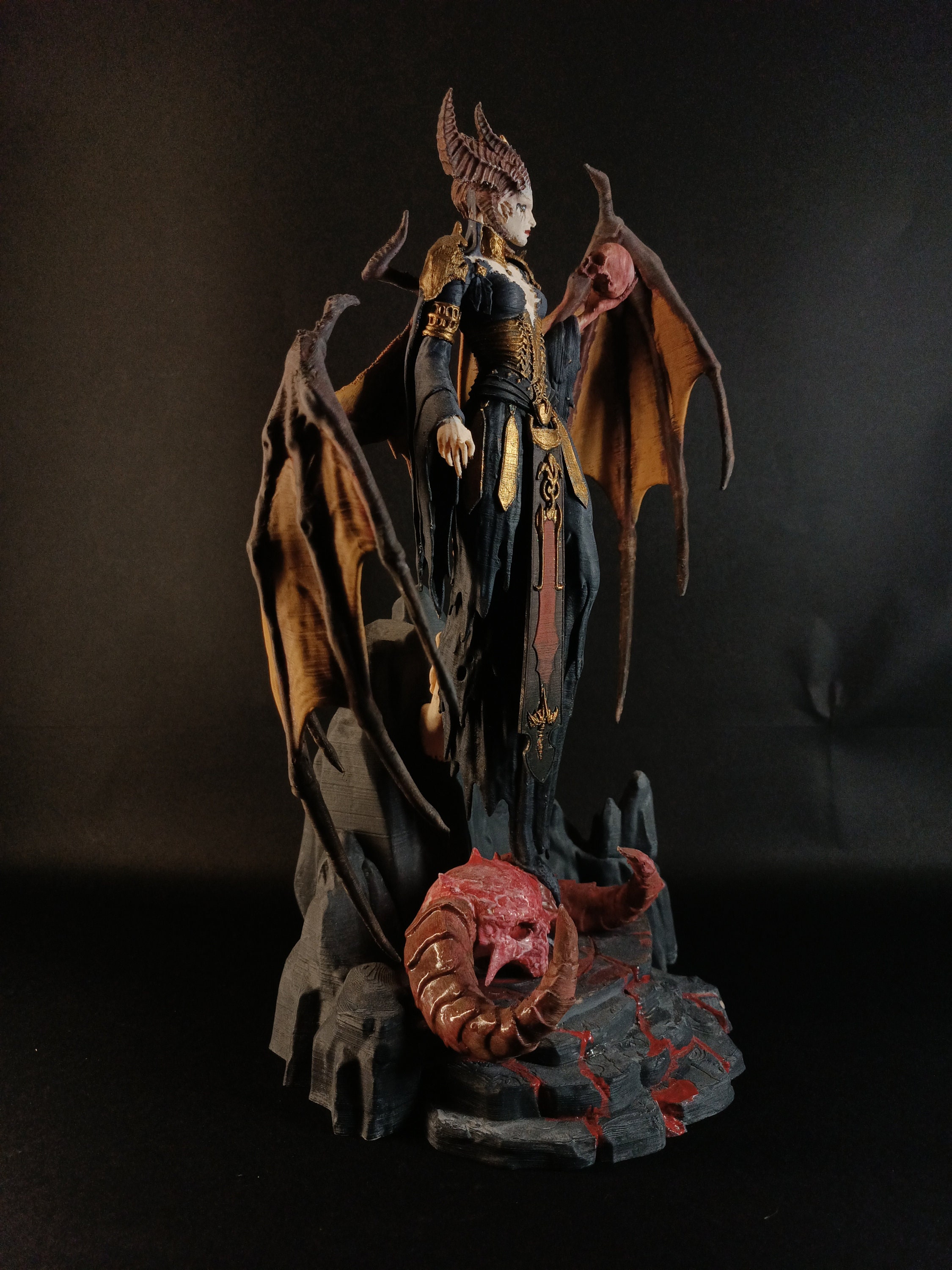 Diablo 4 Lilith Figure, 8k Resin Statue Dark Fantasy Gaming Collectible ...