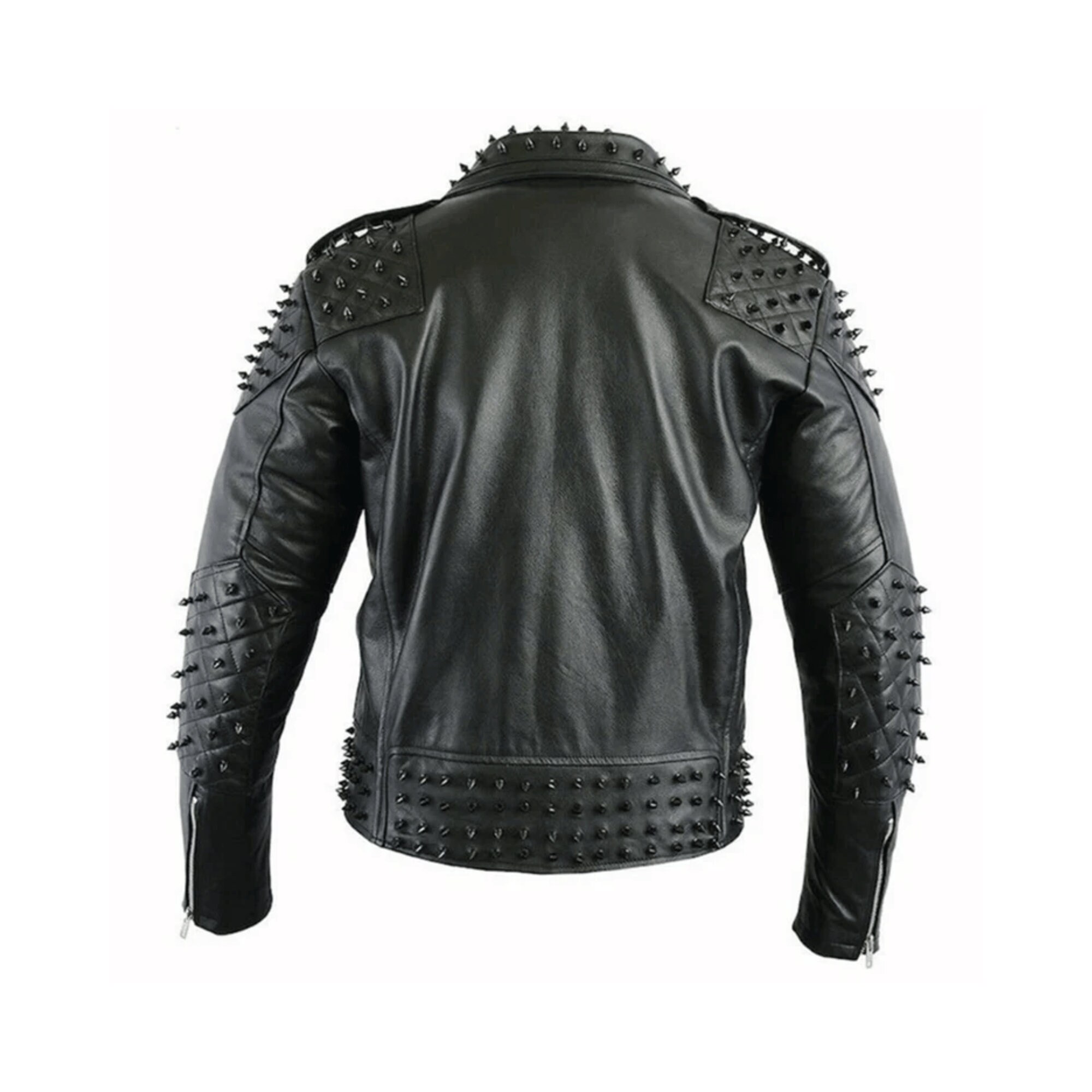 Mens Handmade Rock Punk Black Studded Jacket Metal Spiked - Etsy