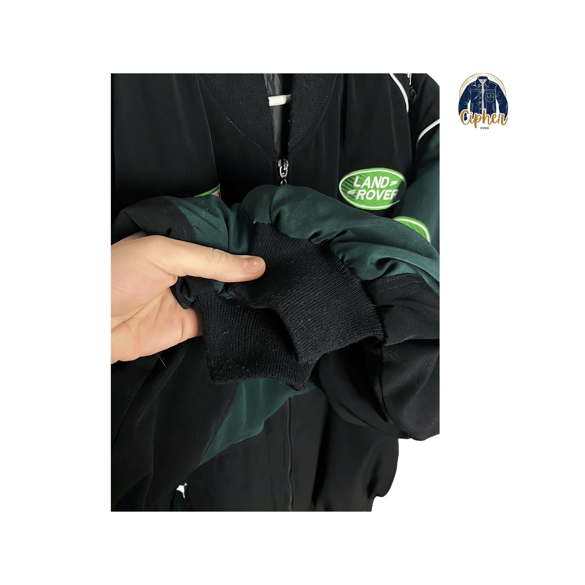 Rare Vintage Black Green Land Rover Racing/bomber Fan Biker Jacket on ...
