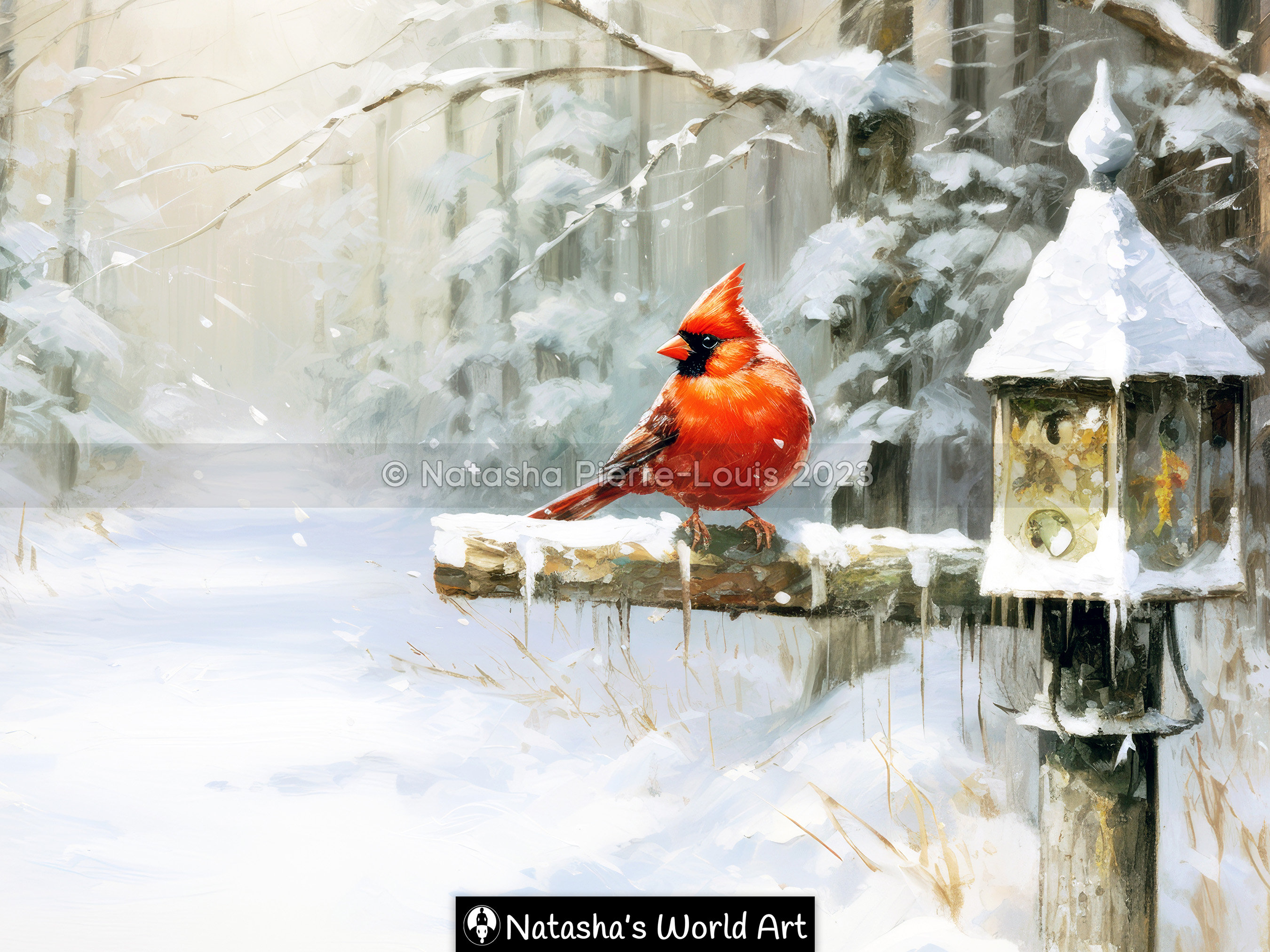 Printable Red Cardinal Digital Download, Moody Christmas Wall Art ...