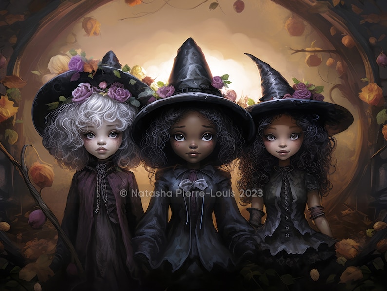 Cute Sister Witches Digital Download, Moody Printable Wall Art, Witchy ...
