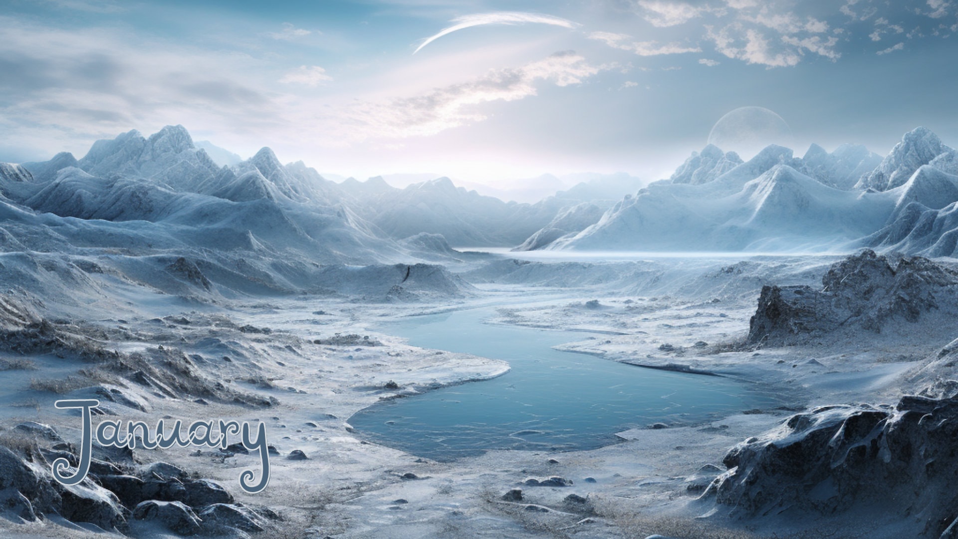 Whimsical Landscape Aesthetic Wallpaper Desktop Organiser | Laptop ...