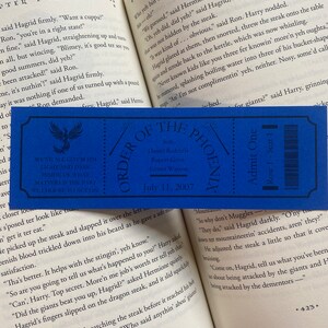 Harry Potter | Ticket Style Bookmarks - Etsy