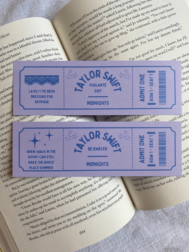 Taylor Swift Inspired Bookmarks - Etsy