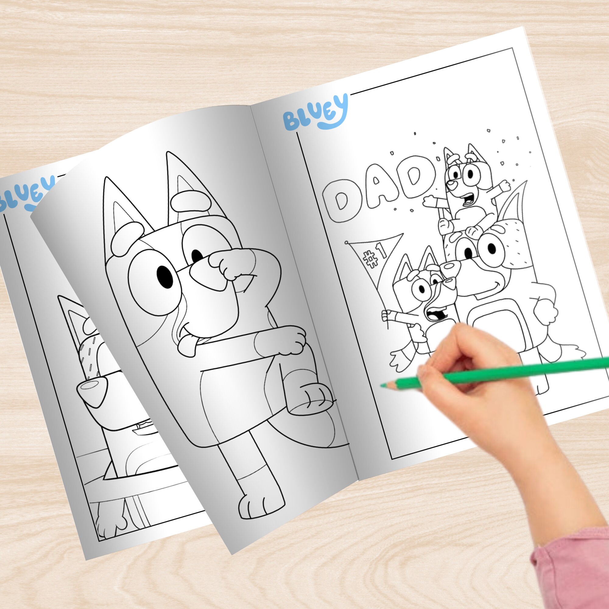 Editable Bluey Coloring Book, Bluey Party Printable, Bluey Activity ...
