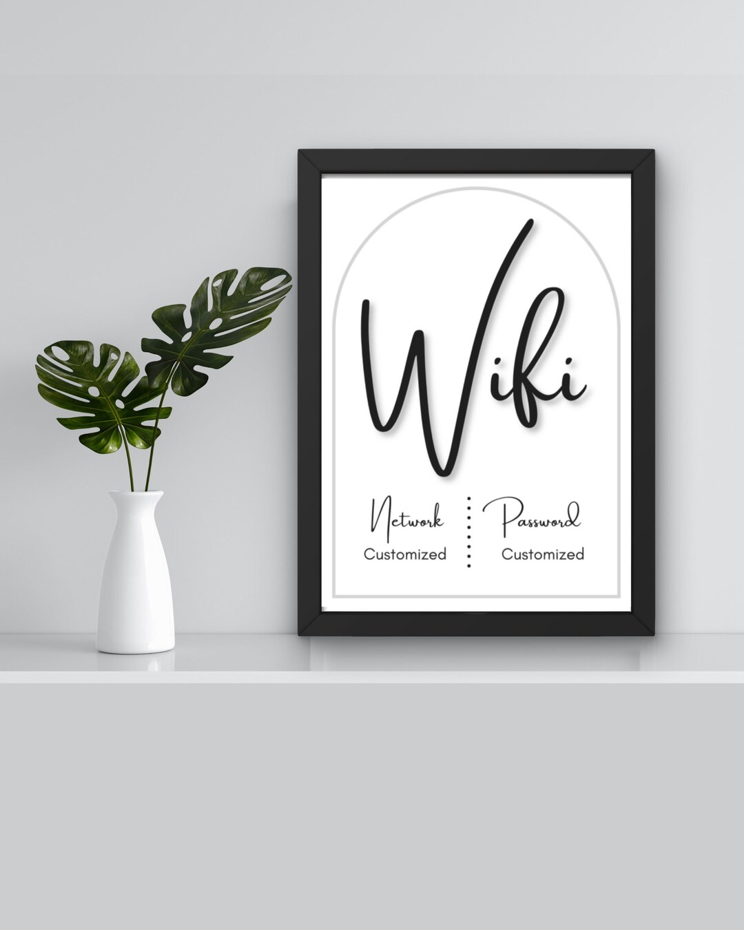 Printable Wi-fi Sign Template Digital Wifi Template File - Etsy