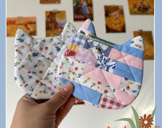 Quilted Cat Coaster - Etsy