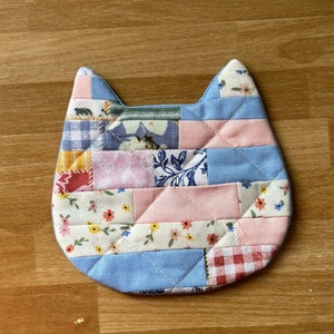 Quilted Cat Coaster - Etsy
