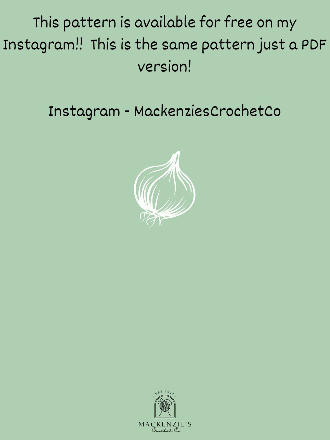 No - Sew Crochet Onion Pattern! PDF PATTERN! | Beginner Friendly ...