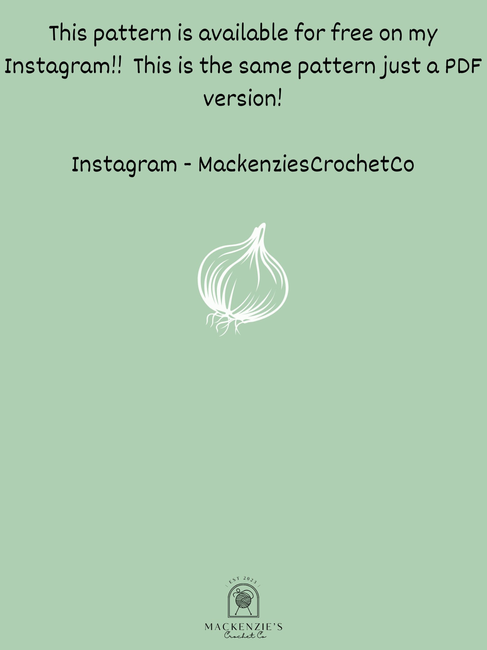 No - Sew Crochet Onion Pattern! PDF PATTERN! | Beginner Friendly ...