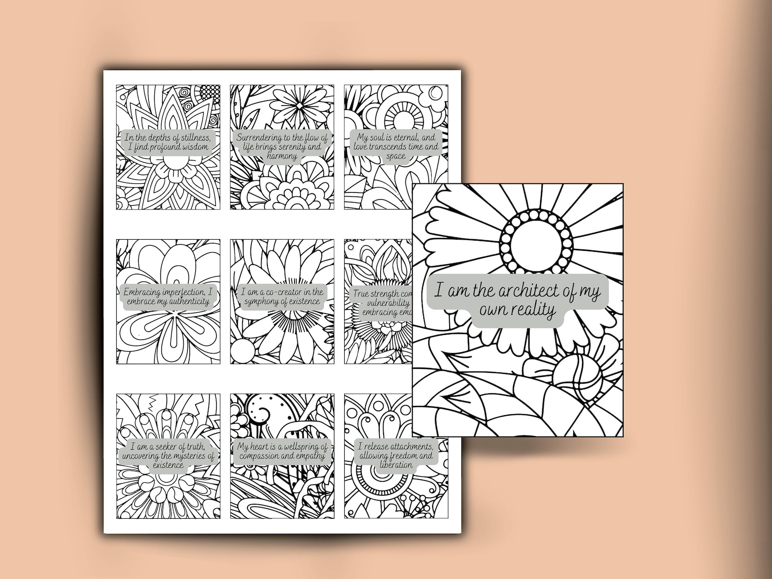 Printable Positive Affirmation Cards to Color Empowering Affirmations ...