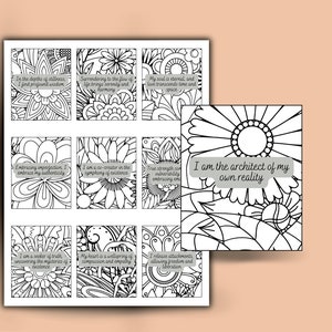 Printable Positive Affirmation Cards to Color Empowering Affirmations ...