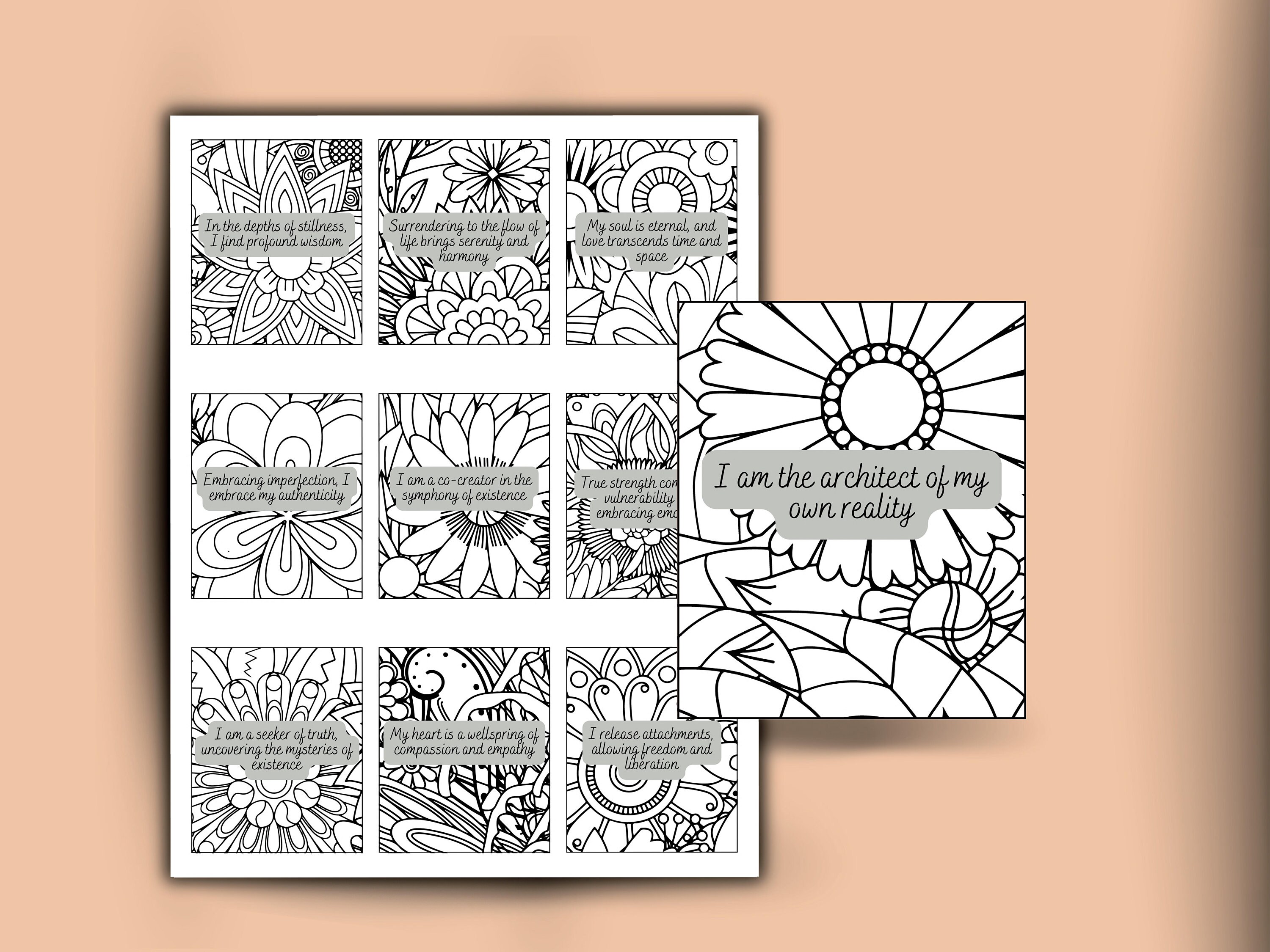 Printable Positive Affirmation Cards to Color Empowering Affirmations ...