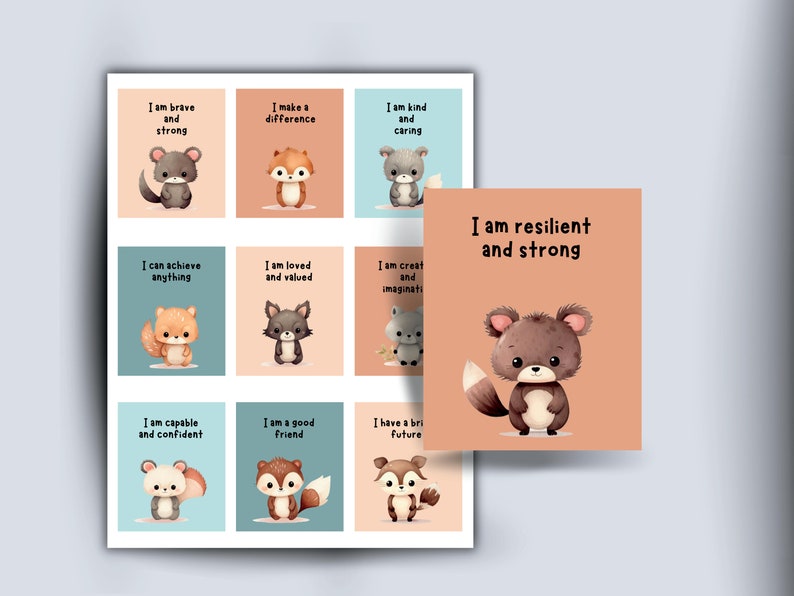 45 Printable Positive Affirmation Cards for Kids, Empowering Kids ...