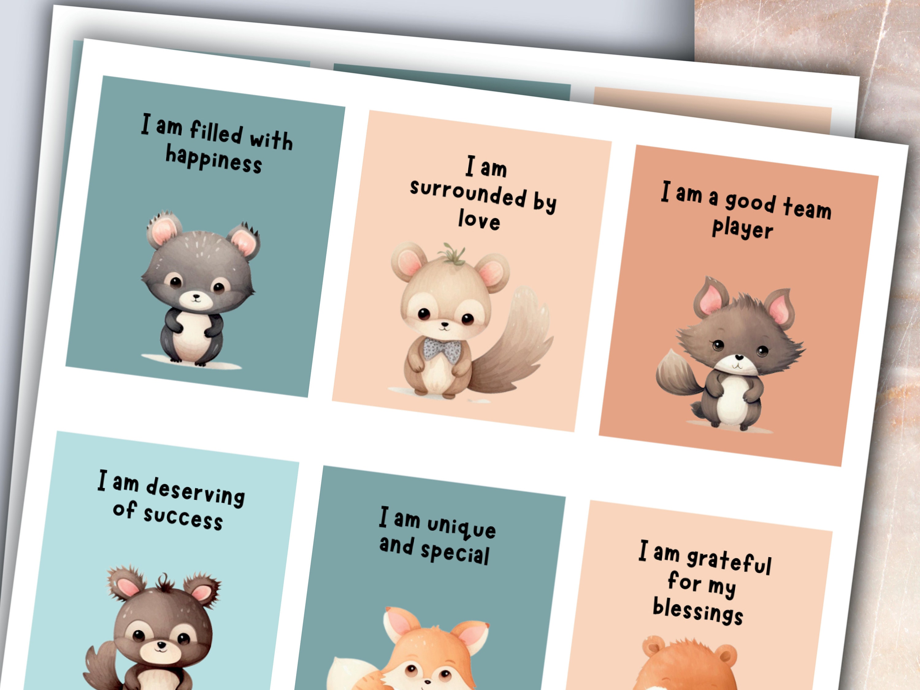 45 Printable Positive Affirmation Cards for Kids, Empowering Kids ...