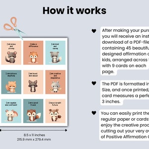 45 Printable Positive Affirmation Cards for Kids, Empowering Kids ...