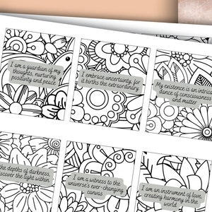 Printable Positive Affirmation Cards to Color Empowering Affirmations ...