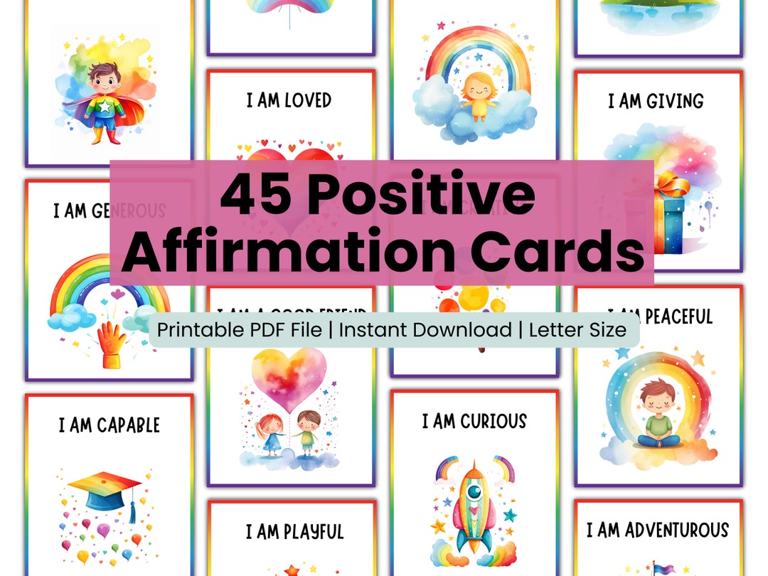 Positive Affirmation Cards Gift Cards Gift for Kids Gift for Parents ...