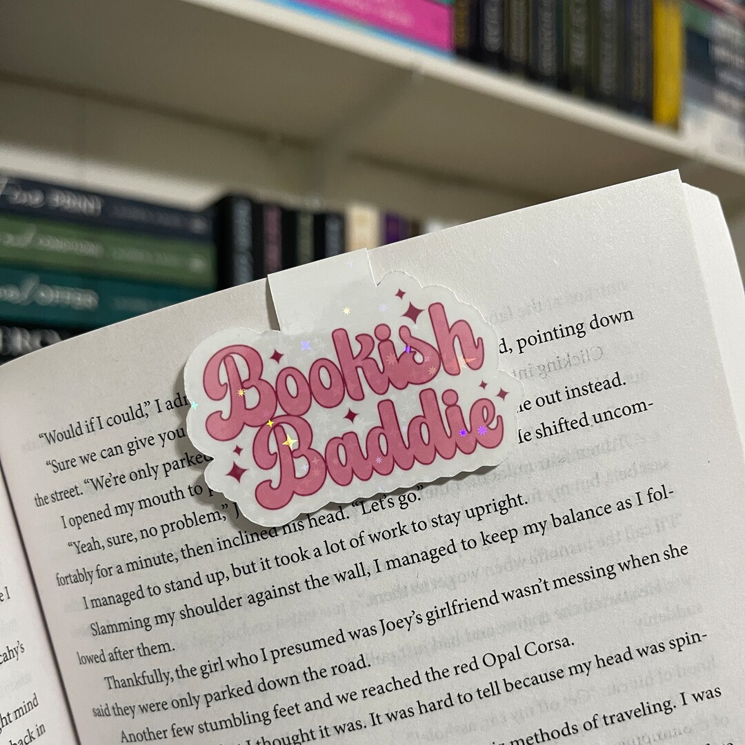 Bookish Baddie | Holographic Magnetic Bookmark | Book Club Bookmark ...