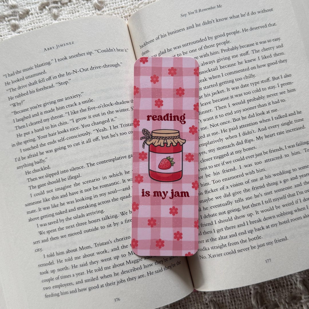 Reading is My Jam Laminated Bookmark | Handmade Bookmark | Book Club ...
