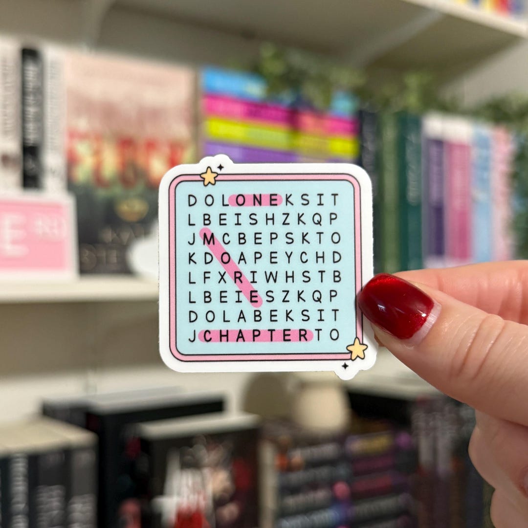 One More Chapter Word Search | Waterproof Kindle Sticker | E-reader ...