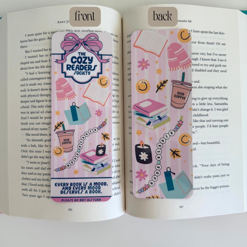 Bookish Society Bookmark | Laminated Bookmark | Reader Gift | Bookish ...