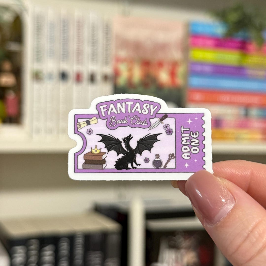 Fantasy Book Club Ticket | Waterproof Kindle Sticker | E-reader Sticker ...