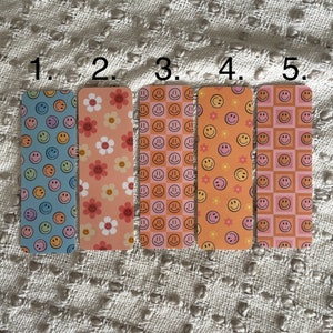 Retro Smile Floral Laminated Bookmark | Smile Face Bookmark | Book Gift ...