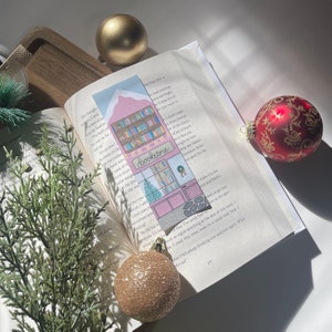 Winter Bookstore Laminated Bookmark | Bookish Gift | Gift for ...