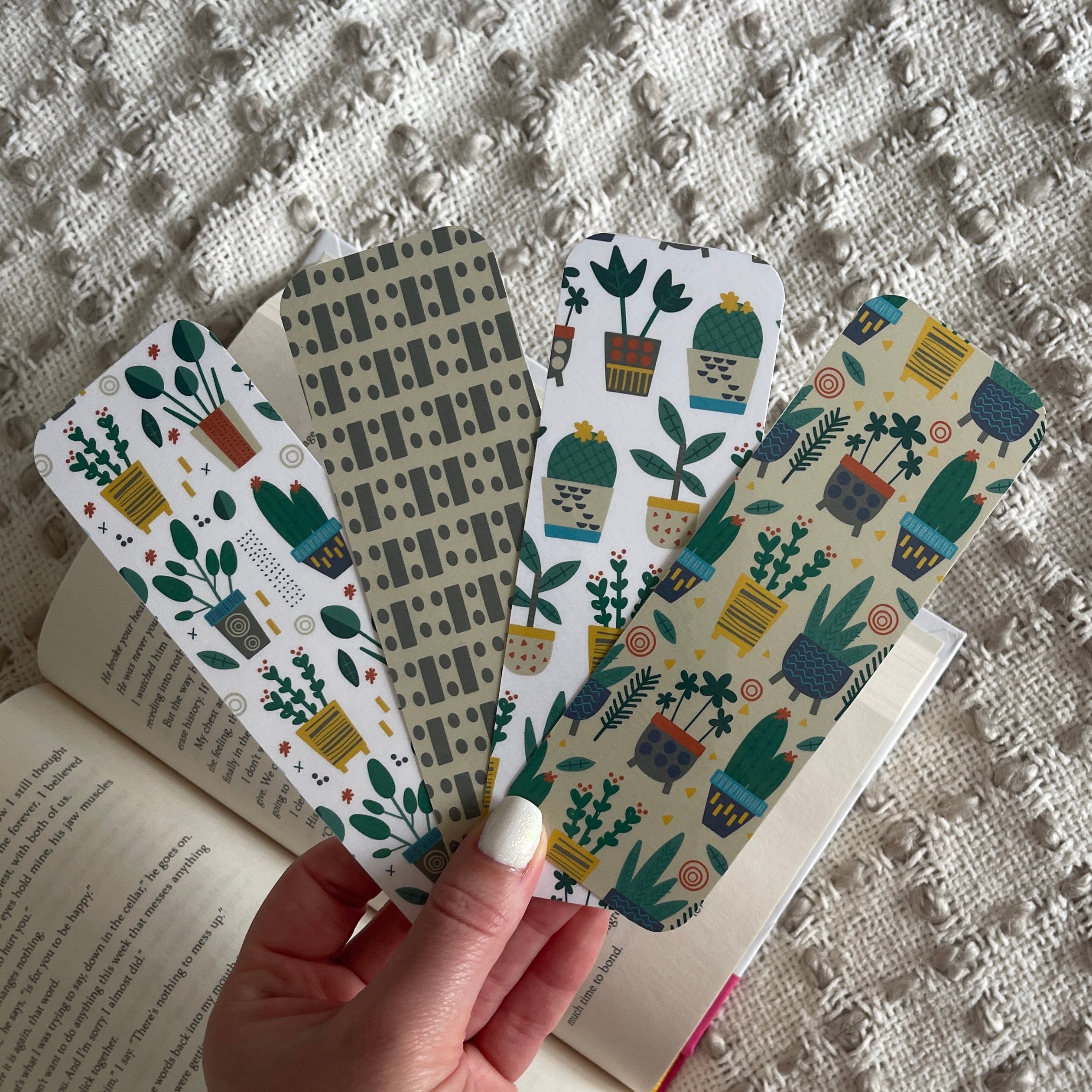 Houseplant Collection Laminated Bookmark Houseplant Bookmark - Etsy