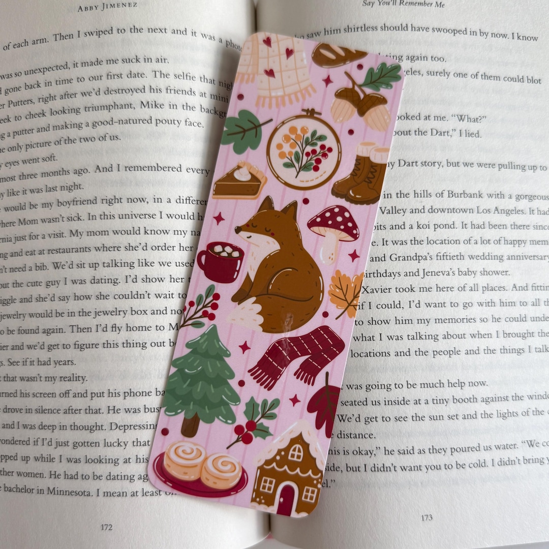 Cozy Winter Bookmark | Laminated Bookmark | Reader Gift | Bookish Gift ...