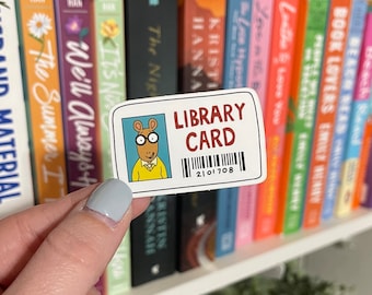 Library Card Sticker / Arthur Inspired Sticker - Etsy