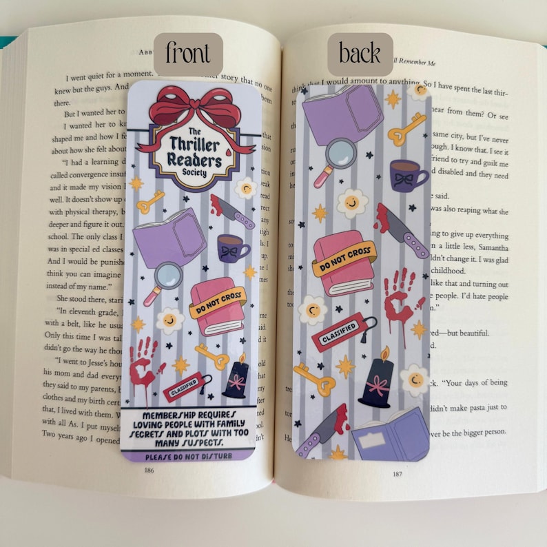 Bookish Society Bookmark | Laminated Bookmark | Reader Gift | Bookish ...
