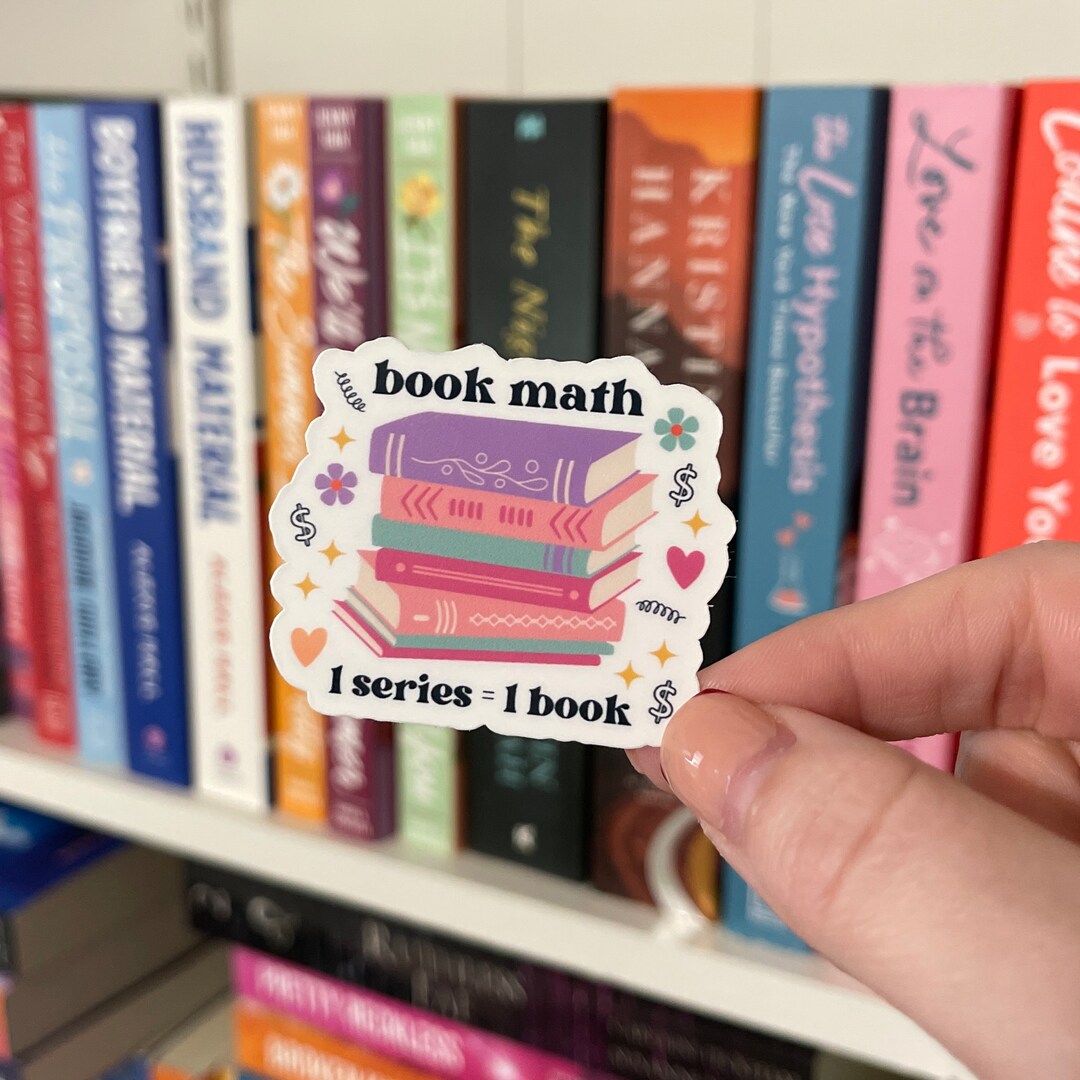 Book Math Vinyl Sticker Bookish Sticker Kindle Stickers Girl Math ...