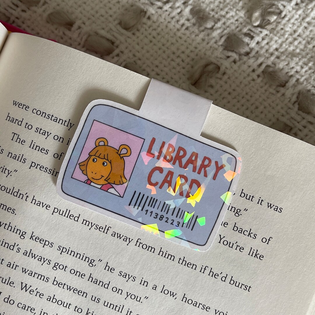 DW Library Card Bookmark | Holographic Magnetic Bookmark | Book Club ...