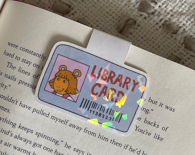 DW Library Card Bookmark | Holographic Magnetic Bookmark | Book Club ...