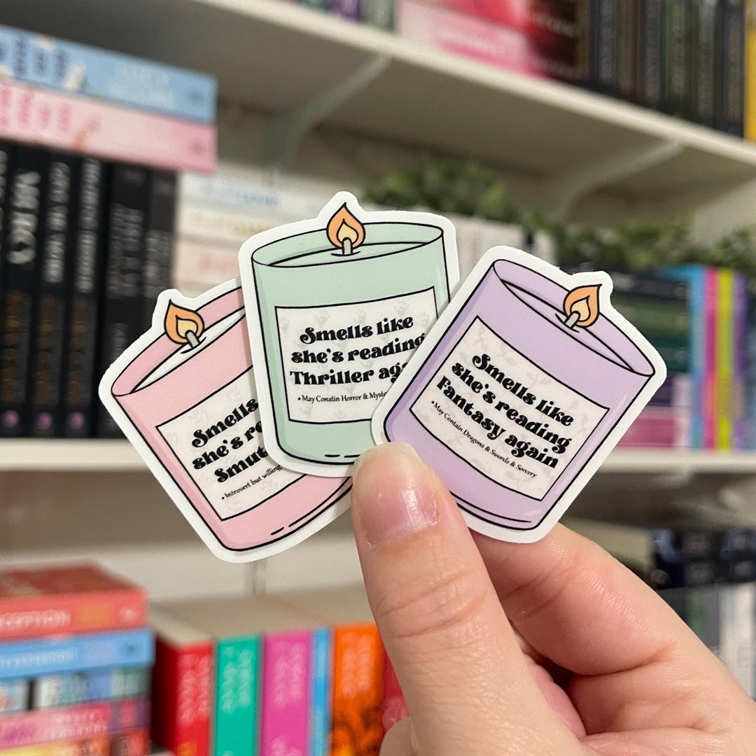 Smells Like She's Reading | Waterproof Kindle Sticker | E-reader ...