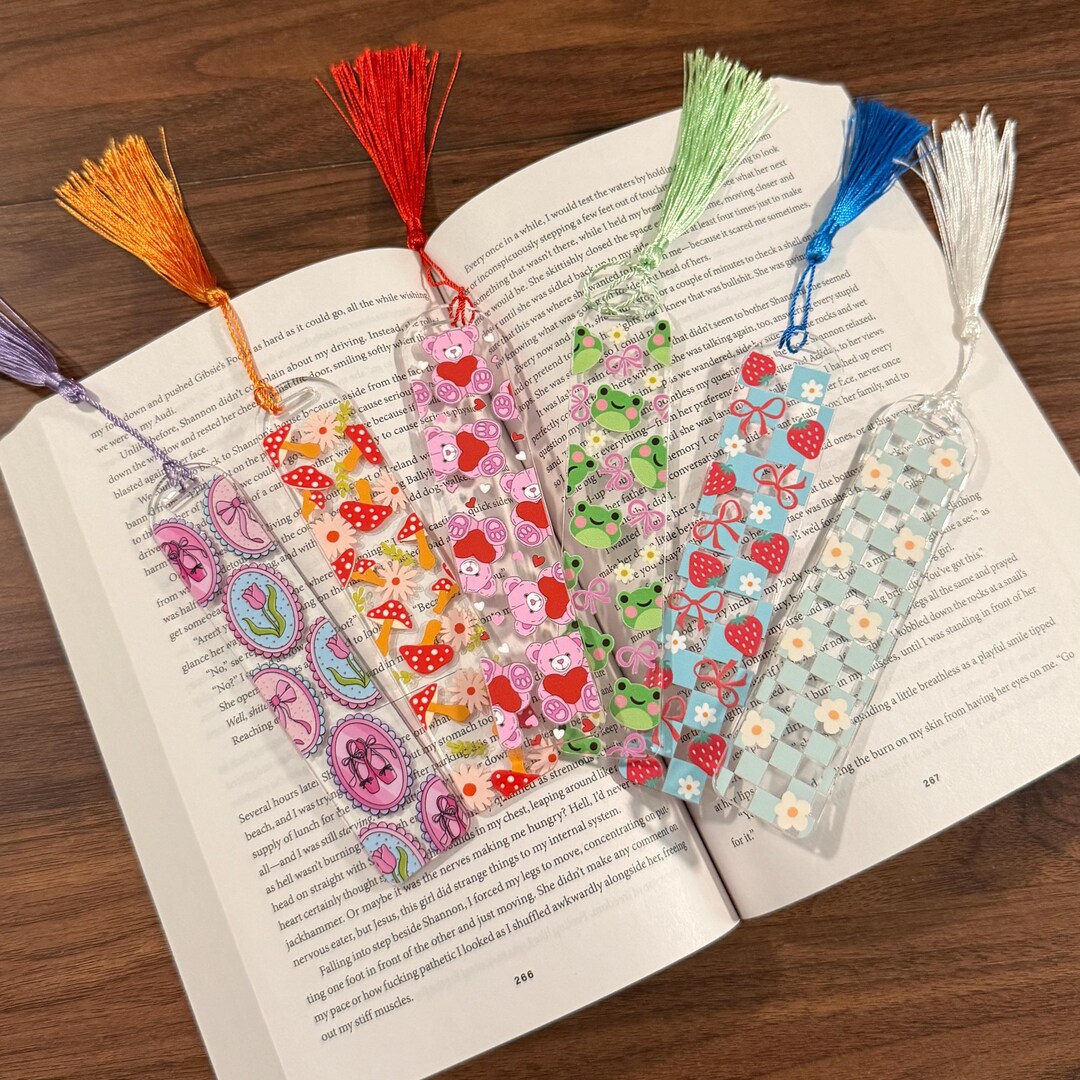 Acrylic Bookmark | Tassel Bookmarks | Bookish Gift | Gifts for ...