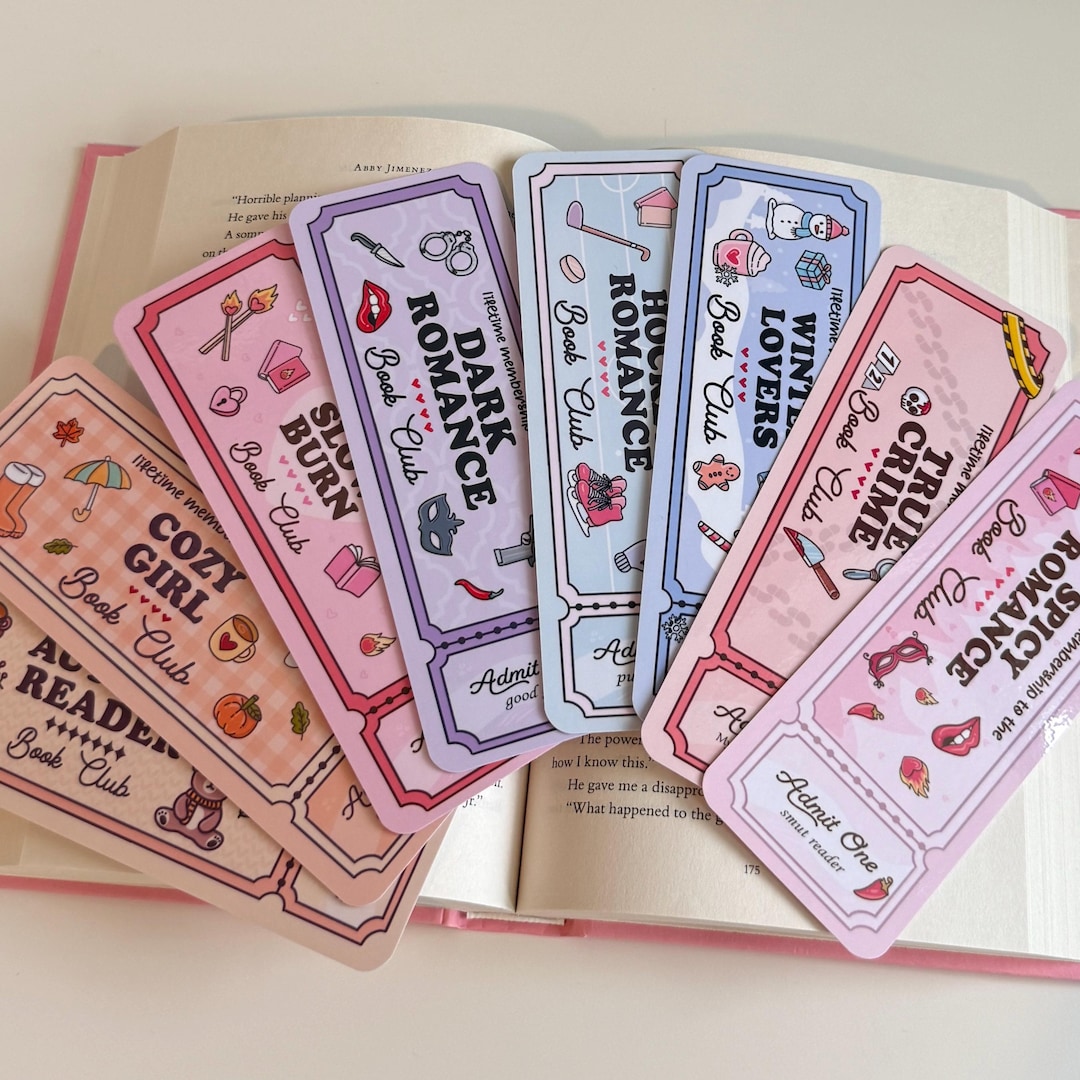 Bookish Ticket Bookmark | Handmade Bookmark | Laminated Bookmark ...