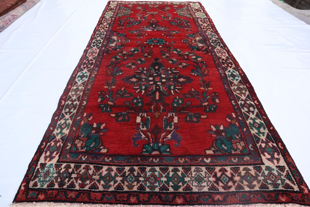 Afghan Runner Rug, 3x8 Handmade Wool Rug, Flower Floral Vintage Rug ...