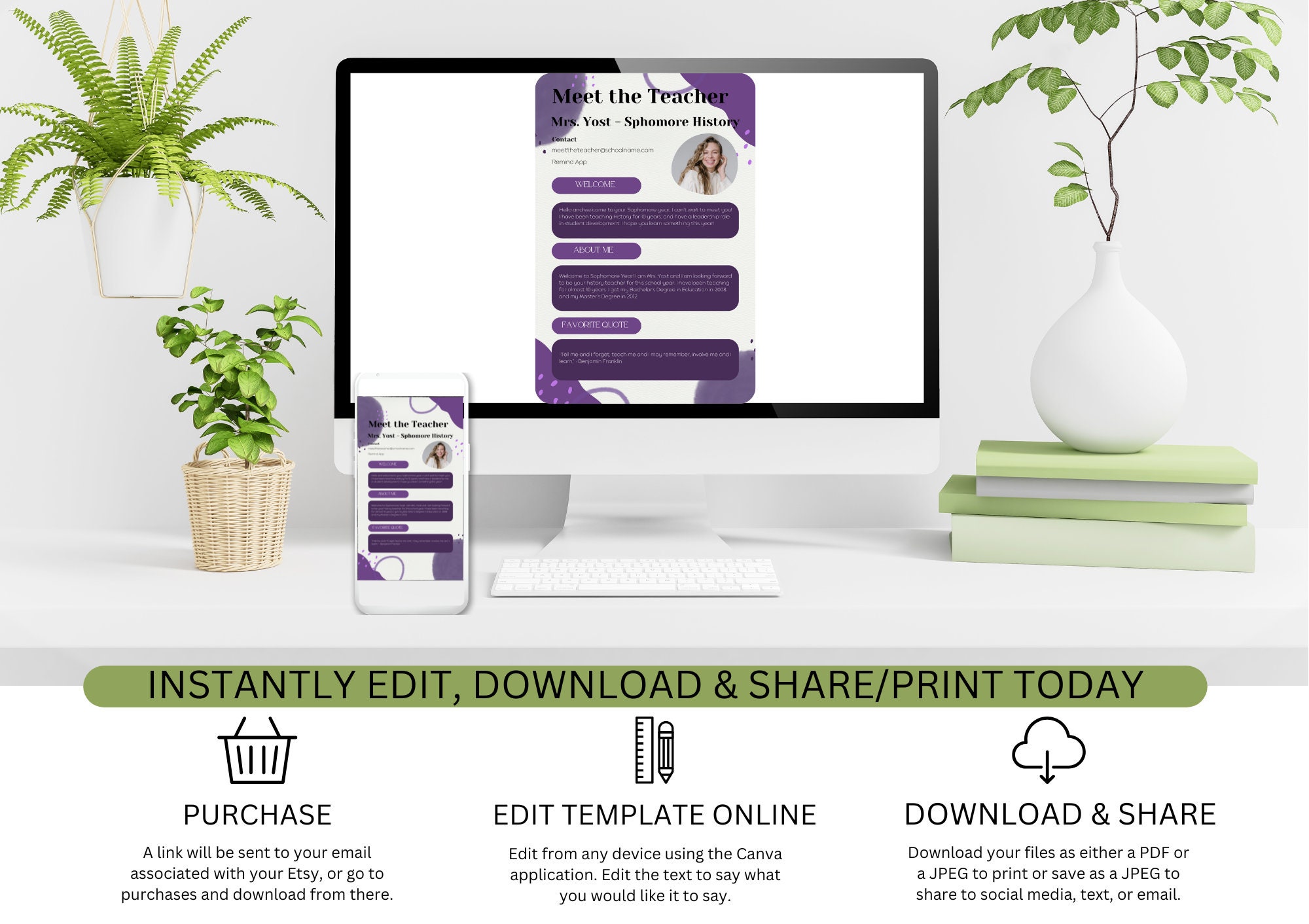 Meet the Teacher Template Editable and Customizable Meet the - Etsy
