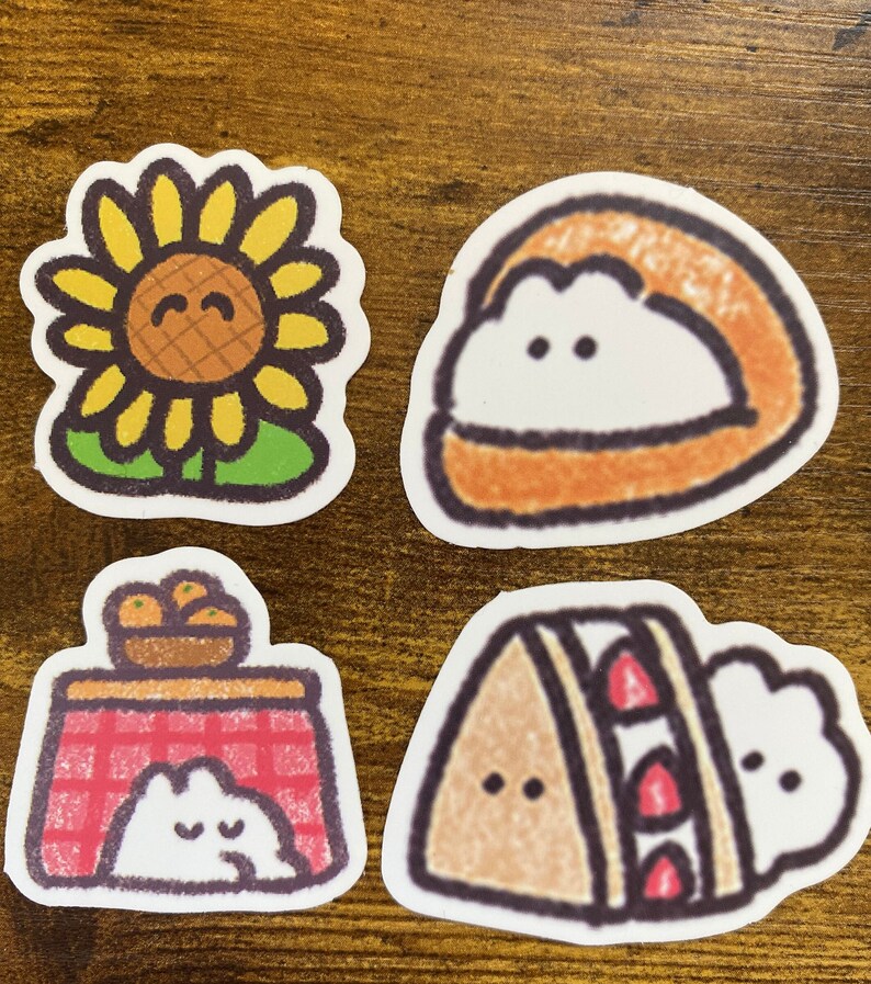 Animal Stickers Cute Cartoon Animal Stickers Bulk Kids Stickers Food ...