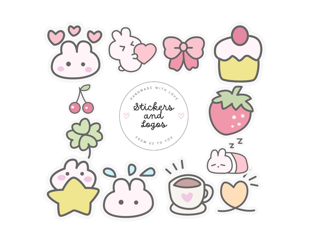 Bunny Stickers Cute Bunny Digital Stickers Bunny Daily Planner - Etsy