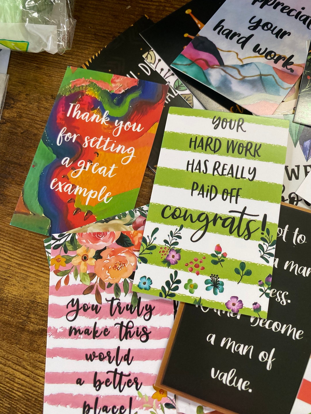 Colorful Affirmation Cards, Motivational Cards for Everyone, Daily ...