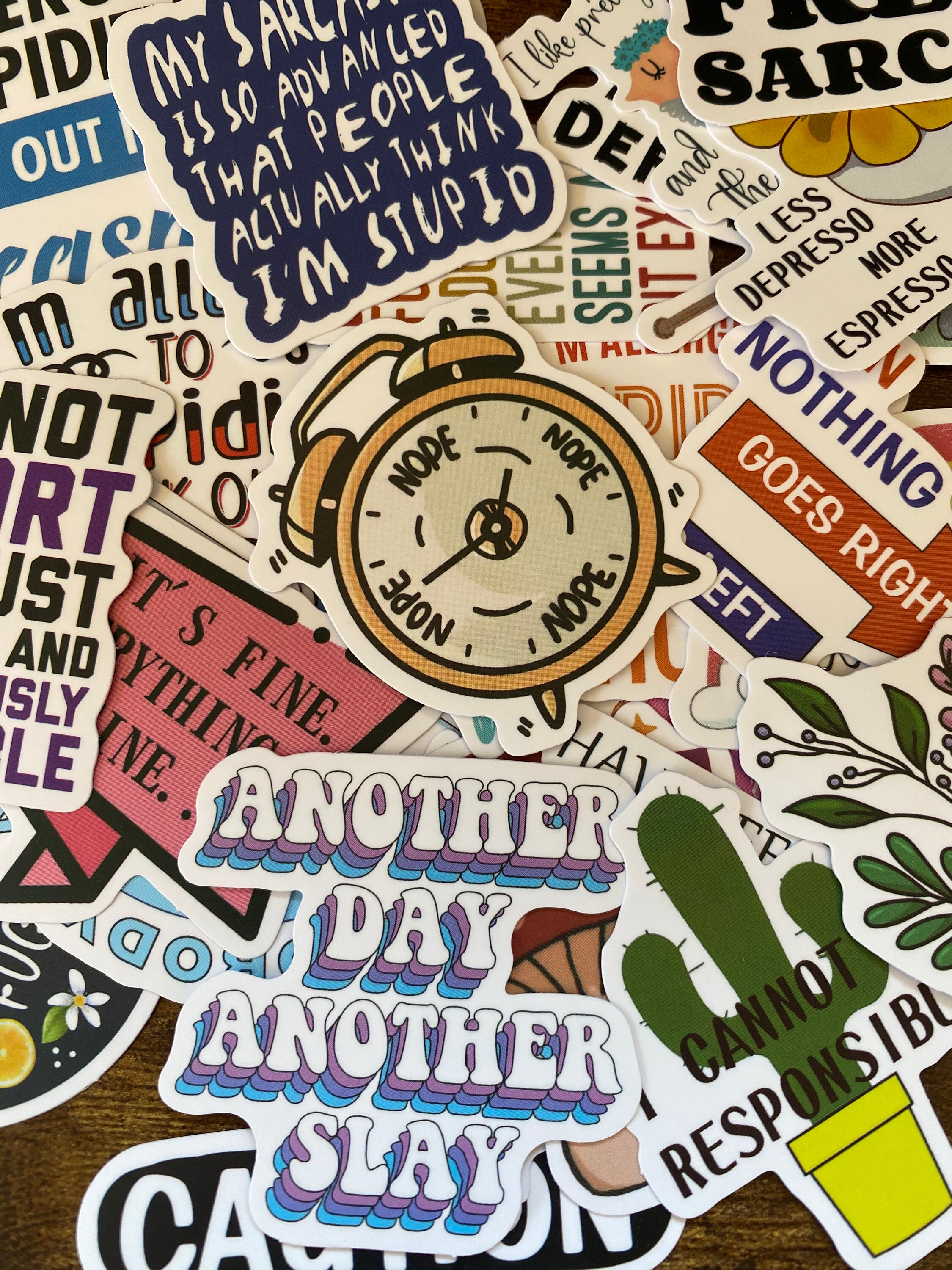 Humor Stickers Funny Sarcastic Stickers 5-50 Bulk Stickers Water ...